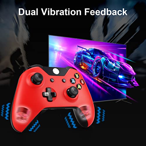 Xbox Controller Wireless, Xbox One Controller, Compatible with Xbox One, Xbox Series X/S, Xbox One X/S and PC, Red+Black