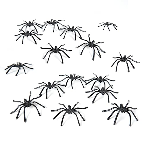 Happy Hippo Halloween Spider Web Decoration, 200 Sqare Feet & Plastic Spiders, Halloween Party Supplies, Spider Webs (Small, 200 Sq Feet)