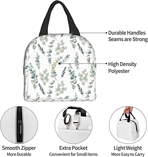 Sunyuer Green Sage Insulated Lunch Bag for Women Girls, Cooler Tote Reusable Lunch Box Container for School Work Office Travel Picnic (Green Sage)