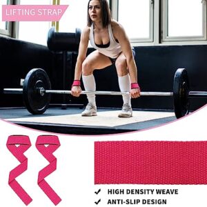 SINYWAY Barbell Pad Set, 11 Pcs Barbell Squat Pad for Hip Thrusts, Lunges, Leg day with 2 Gym Ankle Straps, 3 Hip Resistance Bands, 2 Lifting Strap, 2 Barbell Clip, Barbell Pad and Carry Bag