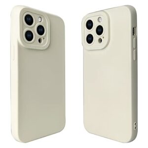 LOOKSEVEN iPhone 13 Pro Max Case, White Silicone TPU Rubber Back Cover Case Compatible for iPhone 13 Pro Max (6.7 inch)