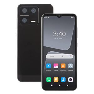 dilwe m13 4g unlocked cellphone, 6.53in hd screen smartphone, 4g 5gwifi dual sim slots mobile phone, 6gb ram 128gb rom, face id unlocked mobile phone for android12, m13-black