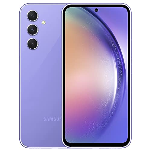 SAMSUNG Galaxy A54 5G + 4G LTE Latin American Version (256GB + 8GB) Unlocked Worldwide (T-Mobile/Mint/Metro USA Market) NOT for Verizon, Sprint, Boost 6.4" 120Hz 50MP Triple Cam - (Violet)