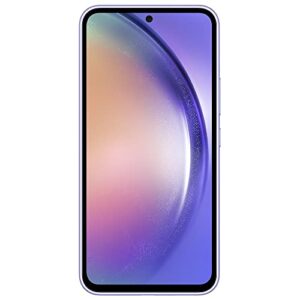 SAMSUNG Galaxy A54 5G + 4G LTE Latin American Version (256GB + 8GB) Unlocked Worldwide (T-Mobile/Mint/Metro USA Market) NOT for Verizon, Sprint, Boost 6.4" 120Hz 50MP Triple Cam - (Violet)