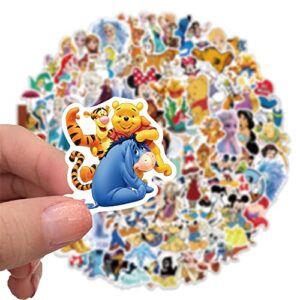 100PCS Kids Stickers Pack Princess Stickers Cute Cartoon Characters Stickers for Kids Teens Waterproof Vinyl Princess Stickers for Water Bottle Gift Stickers Kids Stickers Toy Stickers DIY Stickers