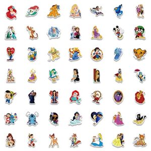 100PCS Kids Stickers Pack Princess Stickers Cute Cartoon Characters Stickers for Kids Teens Waterproof Vinyl Princess Stickers for Water Bottle Gift Stickers Kids Stickers Toy Stickers DIY Stickers