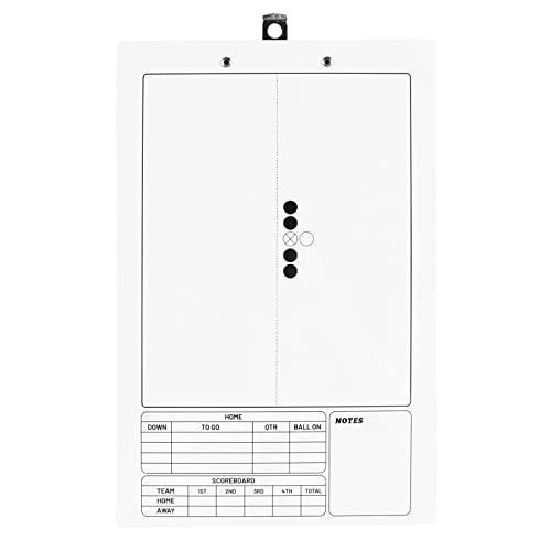 HIGHRAZON Dry Erase Football Coaches Clipboard, Football Lineup Board, Double-Sided White Board with Marker