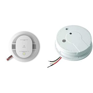 kidde hardwired smoke & carbon monoxide detector, aa battery backup, led warning light indicators & smoke detector, hardwired smoke alarm with battery backup & interconnect capability