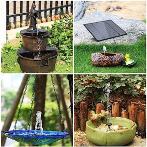 AISITIN 3W Solar Water Pump for Bird Bath, Solar Fountain Pump Kit with 6 Different Nozzles and 9.8ft Cable, Solar Pond Pump for Garden, Patio, Fish Tank, Pond and Outdoor