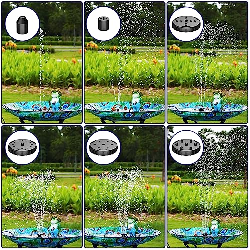 AISITIN 3W Solar Water Pump for Bird Bath, Solar Fountain Pump Kit with 6 Different Nozzles and 9.8ft Cable, Solar Pond Pump for Garden, Patio, Fish Tank, Pond and Outdoor