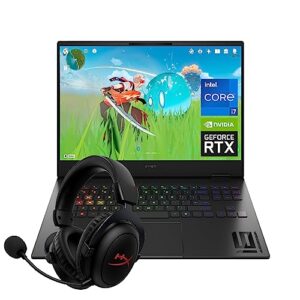 hp omen transcend 16 inch laptop, wqxga 240hz display, 7ms response time, 13th generation intel i7-13700hx, 16 gb ram, 512 gb ssd, nvidia geforce rtx 4070 gpu (8 gb), 16-u0020nr (2023), shadow black