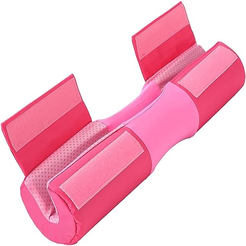 AN AMMAN Barbell Pad for Squat, Hip Thrust - Perfect for Gym Workout Smith Machine Thruster Weightlifting - Relieves Neck and Shoulder Pain - Thick Foam Cushion Pink AM001BZ