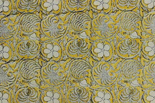 Casavani Indian Handmade Cotton Dhurrie Oriental Yellow & Beige Area Rug Boho Kilim Flat Weave Rug Indoor Hall Room Decor Carpet Throw Rugs for Bedroom Living Room Bathroom Balcony 4x10 Feet Runner