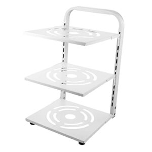 zerodeko pots and pans organizer dish drying rack multi-layer pot rack kitchen pan organizer white adjustable multifunctional pot carbon steel desktop stand pan organizer rack