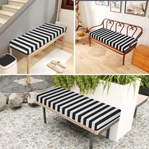 mudilun Bench Cushion Non-Slip Indoor/Outdoor Furniture Bench Cushions Waterproof Removable Cover with Ties Window Swing Patio Chair Pads 30x14x2.5inch