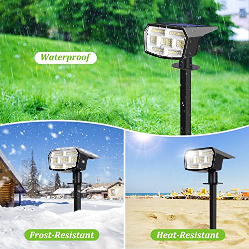 Sucolite 6-Pack Solar Spot Lights Outdoor, 59 LED Solar Lights Outdoor Waterproof, Outdoor Solar Lights for Yard with 3 Lighting Modes, Solar Landscape Spotlights for Garden Pathway Driveway Walkway