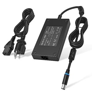 240w power adapter for dell alienware m15 r2 r3 r4 r6 r7 alienware 15 17 m17 m11x m14x m17x m18x x15 area-51m pa-9e, dell g15 g7 g5 g3 gaming laptop charger with led indicator 7.4mm tip