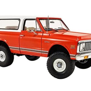 1972 Chevy K5 Blazer Red with White Top Highlander Edition Limited Edition to 690 Pieces Worldwide 1/18 Diecast Model Car by Acme A1807711