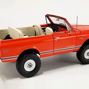 1972 Chevy K5 Blazer Red with White Top Highlander Edition Limited Edition to 690 Pieces Worldwide 1/18 Diecast Model Car by Acme A1807711