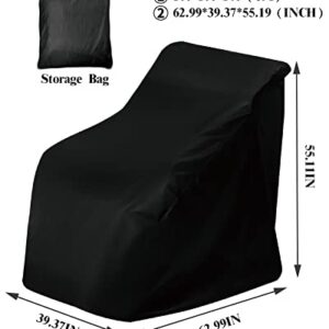 PUDO Massage Chair Cover Recliner Chair Cover for Living Room Full Body Massage Chair Cover cover-black03