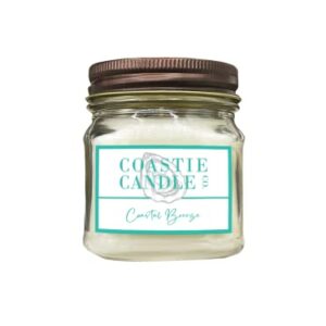 Coastal Breeze Scented Candle 8 Oz - Natural Soy Wax Candle in Glass Jar – Long Lasting Candles for Home, Office - Aromatherapy Candles for Spa - Elegant Candle Gift for Men, Women