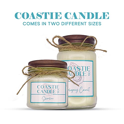 Coastal Breeze Scented Candle 8 Oz - Natural Soy Wax Candle in Glass Jar – Long Lasting Candles for Home, Office - Aromatherapy Candles for Spa - Elegant Candle Gift for Men, Women