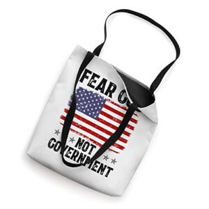 Fear God Not Government American Flag Anti Government Tote Bag