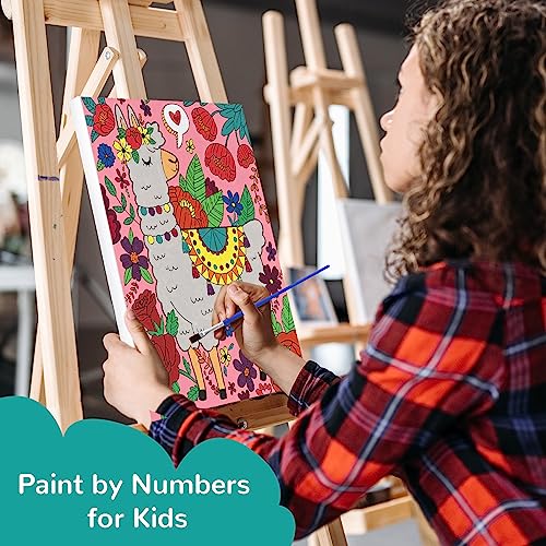 3 Pack Paint by Numbers for Kids Ages 8-12, Pre-Drawn Canvas Painting, Includes 8x10 inch Framed Canvas with 18 Acrylic Paints, 5 Brushes for Kids, Perfect Creative Gifts & Arts and Crafts for Teens.