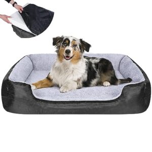 xuemi orthopedic dog beds for large dogs, washable dog beds with soft removable cover, waterproof lining medium large pet dog beds couch with non-slip bottom