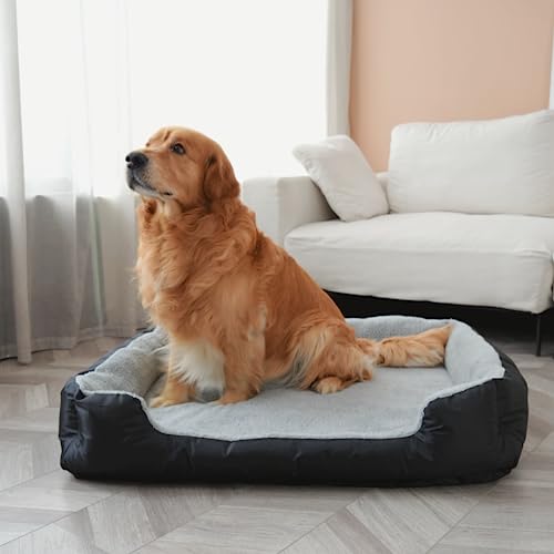 XueMi Orthopedic Dog Beds for Large Dogs, Washable Dog Beds with Soft Removable Cover, Waterproof Lining Medium Large Pet Dog Beds Couch with Non-Slip Bottom