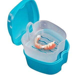 False Teeth Container Fake Teeth Box Case Hanging Box Container Net False Teeth Storage Bath Denture Tooth