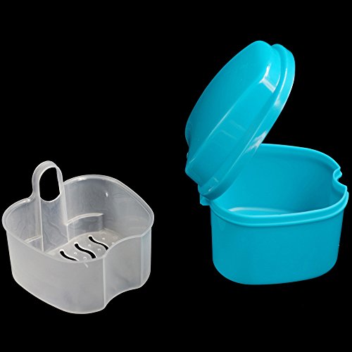 False Teeth Container Fake Teeth Box Case Hanging Box Container Net False Teeth Storage Bath Denture Tooth