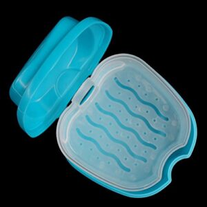 False Teeth Container Fake Teeth Box Case Hanging Box Container Net False Teeth Storage Bath Denture Tooth