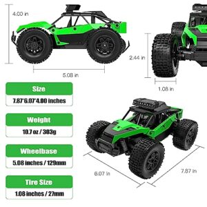 RC Cars,1:20 Scale Remote Control Toy Car,2WD High Speed 30 Km/h All Terrains Electric Toy Off Road RC Car,with LED Headlight and Rechargeable Battery,RC Cars for Boys Kids and Adults Gift