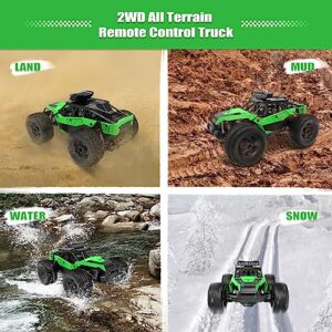 RC Cars,1:20 Scale Remote Control Toy Car,2WD High Speed 30 Km/h All Terrains Electric Toy Off Road RC Car,with LED Headlight and Rechargeable Battery,RC Cars for Boys Kids and Adults Gift