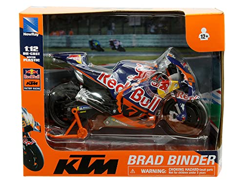 KTM RC16 Motorcycle #33 Brad Binder MotoGP KTM Factory Racing 1/12 Diecast Model by New Ray 58383