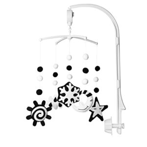 babale | montessori-inspired baby mobile for crib - stimulating black & white design for newborn engagement - perfect baby crib mobile for boys & girls - enhances visual development