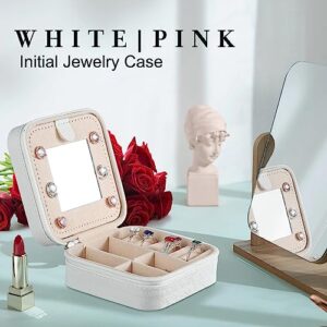 Parima Jewelry Organizer Box, Small Jewelry Box for Women Girls Initial R Travel Jewelry Case Small Jewelry Organizer Box Travel Jewelry Case Jewelry Box Organizer Mini Travel Jewelry Box