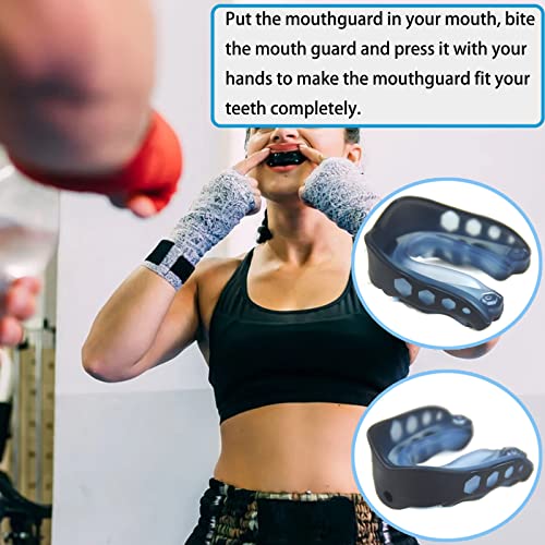 Football Mouthguard,Braces Mouthguard with Strap Fit Teen and Child, Youth Sports Mouthguard and Kids Mouth Guard for Football, Boxing, Taekwondo, Sanda, Basketball, Lacrosse, Rugby Matches