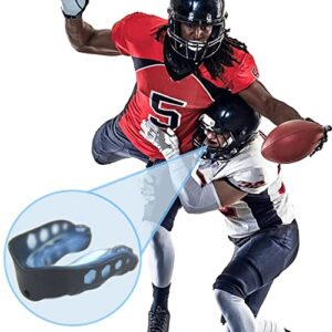 Football Mouthguard,Braces Mouthguard with Strap Fit Teen and Child, Youth Sports Mouthguard and Kids Mouth Guard for Football, Boxing, Taekwondo, Sanda, Basketball, Lacrosse, Rugby Matches