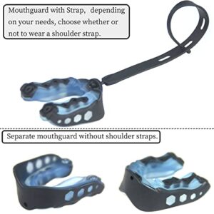 Football Mouthguard,Braces Mouthguard with Strap Fit Teen and Child, Youth Sports Mouthguard and Kids Mouth Guard for Football, Boxing, Taekwondo, Sanda, Basketball, Lacrosse, Rugby Matches