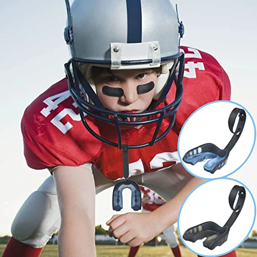 Football Mouthguard,Braces Mouthguard with Strap Fit Teen and Child, Youth Sports Mouthguard and Kids Mouth Guard for Football, Boxing, Taekwondo, Sanda, Basketball, Lacrosse, Rugby Matches