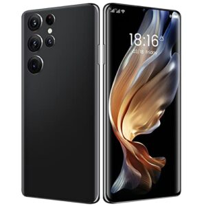 qimhai smartphone unlocked cell phones s22 ultra 6.7in hd screen the black phone 2gb/16gb android 10 straight talk phone 6800mah 128gb extension dual sim boost mobile phones telefonos (black)