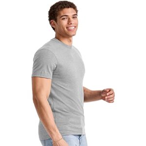 Hanes Originals Short Sleeve, 100% Cotton Tees for Men, Crewneck T-Shirt, Light Steel, Large