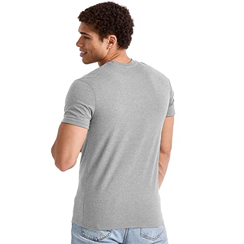 Hanes Originals Short Sleeve, 100% Cotton Tees for Men, Crewneck T-Shirt, Light Steel, Large