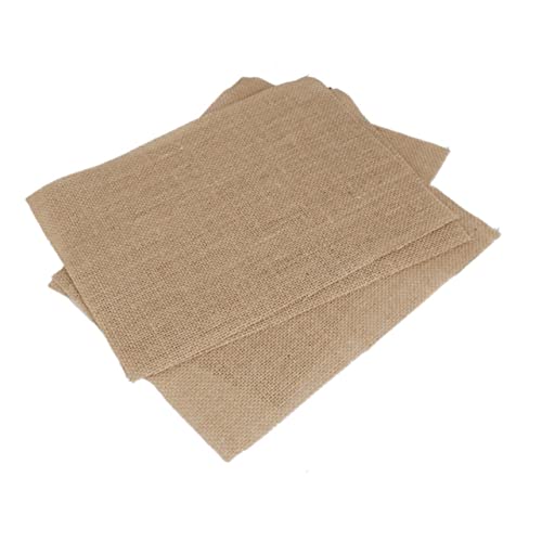 Jute Placemats Individuales para Mesa De Woven Placemat Christmas Party Placemat Christmas Table Accessory Xmas Blank Coasters Burlap Table Mats Rural 10pcs