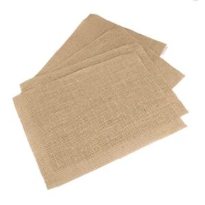 Jute Placemats Individuales para Mesa De Woven Placemat Christmas Party Placemat Christmas Table Accessory Xmas Blank Coasters Burlap Table Mats Rural 10pcs