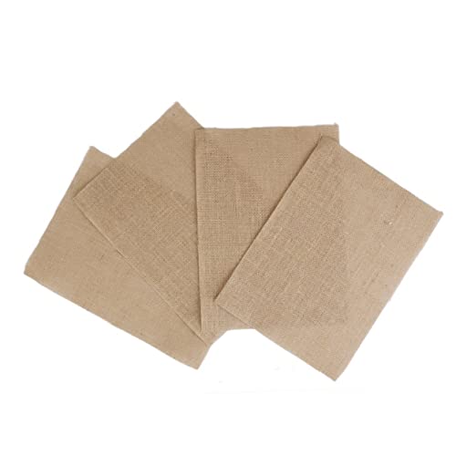 Jute Placemats Individuales para Mesa De Woven Placemat Christmas Party Placemat Christmas Table Accessory Xmas Blank Coasters Burlap Table Mats Rural 10pcs