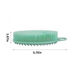 Silicone Body Scrubber Body Brush Scalp Brush Bath and Shampoo Brush Massager Shower Sponge Soft Silicone Loofah for Sensitive Skin, Lathers Well