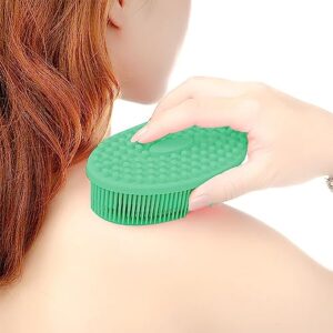 Silicone Body Scrubber Body Brush Scalp Brush Bath and Shampoo Brush Massager Shower Sponge Soft Silicone Loofah for Sensitive Skin, Lathers Well